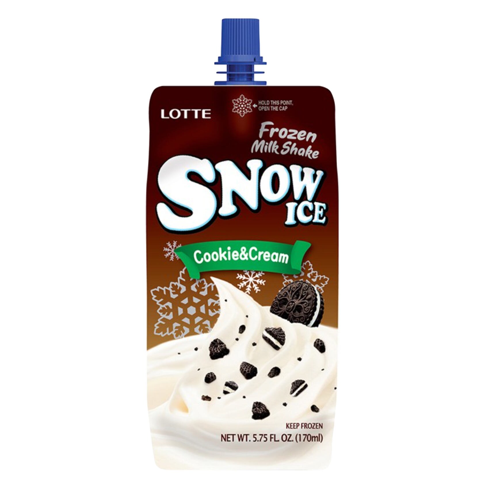 Buy Lotte Snow Ice Cookie And Cream Milk Shake 170ml Online | Carrefour ...