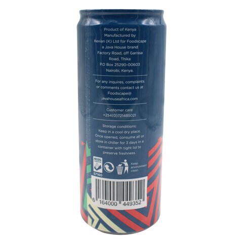 Buy Java House Unsweetened Brew Cold Coffee 330Ml Online | Carrefour Kenya