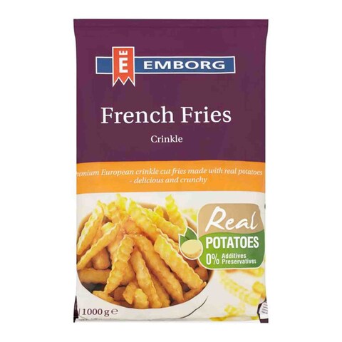 Buy Emborg Crinkle Cut French Fries 1Kg Online | Carrefour Kenya