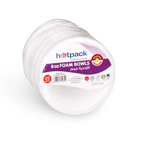 Hotpack - Foam Bowl 8 - Oz - 25Pcs price in UAE | Carrefour UAE ...