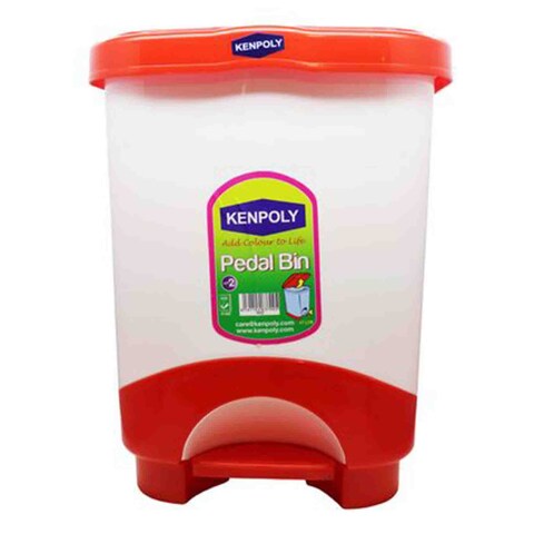 Buy KENPOLY PEDAL BIN NO.2 RED 17L Online | Carrefour Kenya