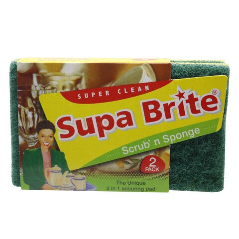 Buy Supa Brite Super Clean Scrub n Sponge Scouring Pad 2 Pieces Online ...