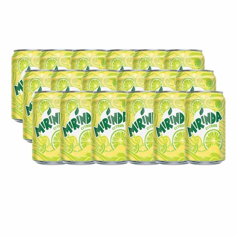 Buy Mirinda citrus cans 330 ml × 18 Online | Carrefour KSA
