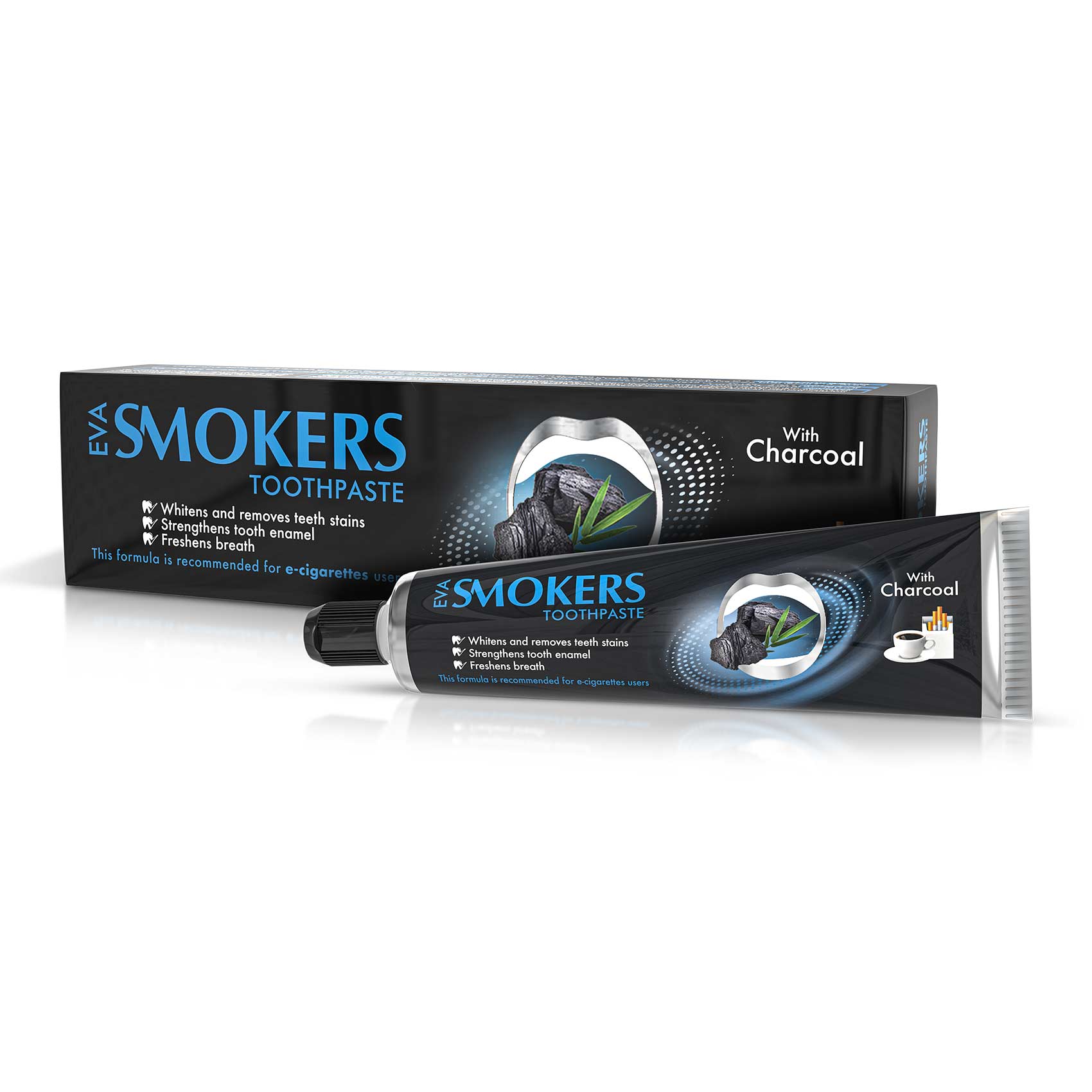 Buy Eva Smokers Toothpaste - Charcoal - 50ml Online | Carrefour Egypt