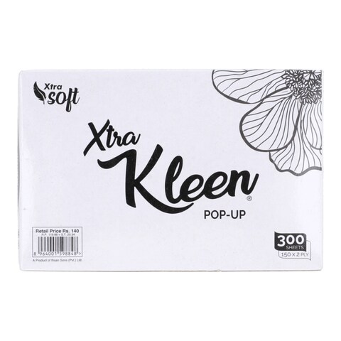 Buy Xtra Kleen Pop-Up Tissue Box (150x2ply) 300 Sheet Online ...