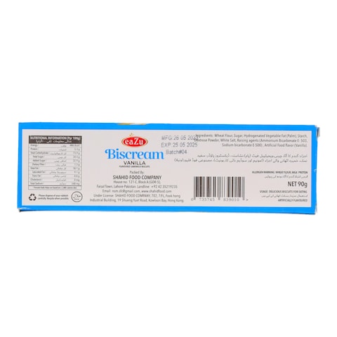 Buy eaZu Biscream Vanilla Flavoured Sandwich Biscuits 90 gr Online ...