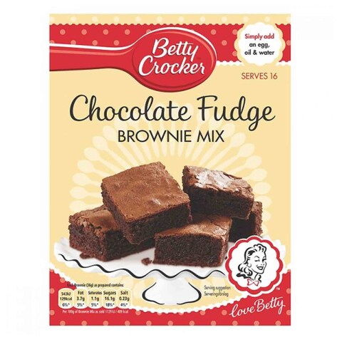 Betty Crocker Chocolate Fudge Brownie Mix 415 Gram Online | Carrefour ...