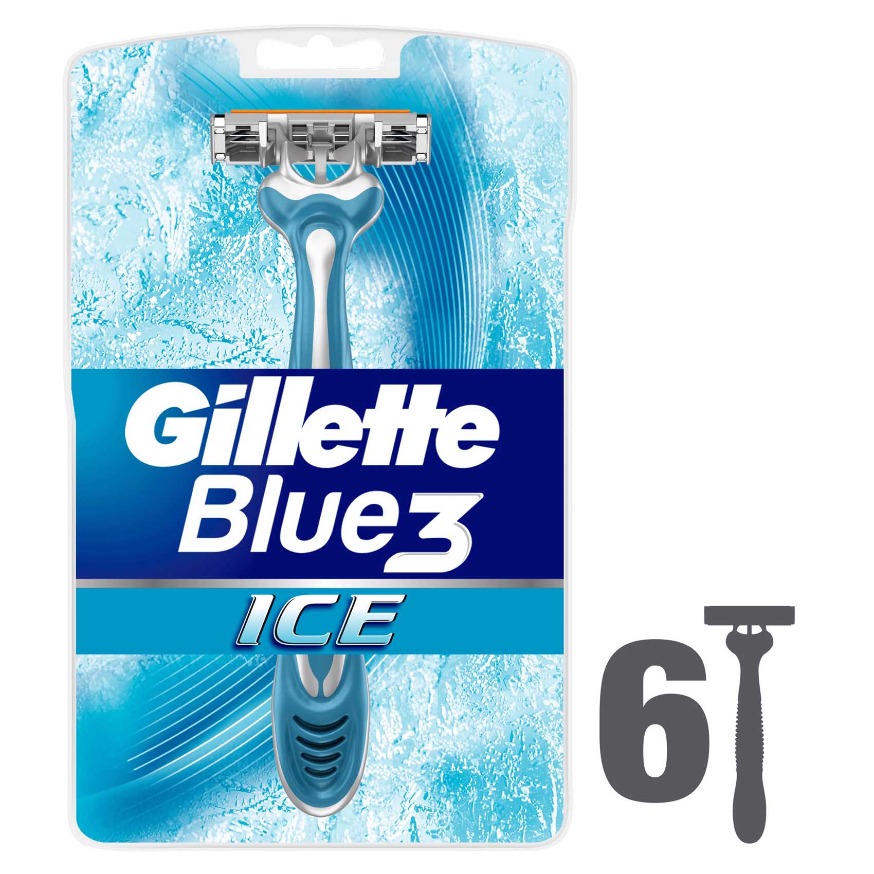 Buy Gillette Blue 3 ice men’s disposable razors 6 piece Online ...