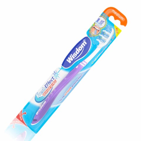 Buy Wisdom Fresh Effect Whitening Toothbrush Medium Online | Carrefour ...