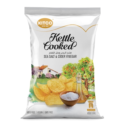 Buy Kitco Kettle Cooked Sea Salt Cider Vinegar Chips 150g Online ...