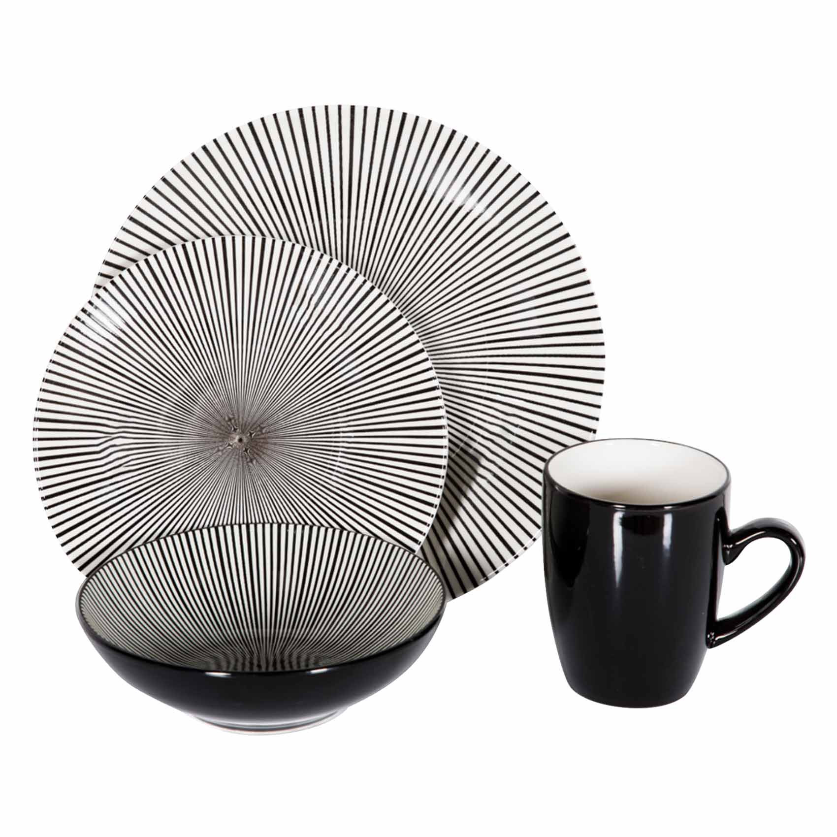 Buy DINNER SET STARBURST BLACK9329 16PC Online | Carrefour Kenya