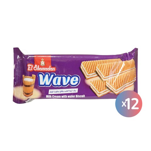 Buy El Shamadan Wave Wafer Filled With Milk Cream - 12 Pieces Online ...