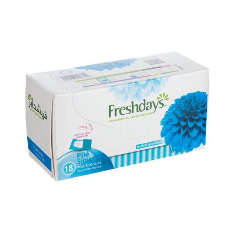 Buy Freshdays Wrapped Daily Pantyliner - 18 Pads Online | Carrefour Egypt