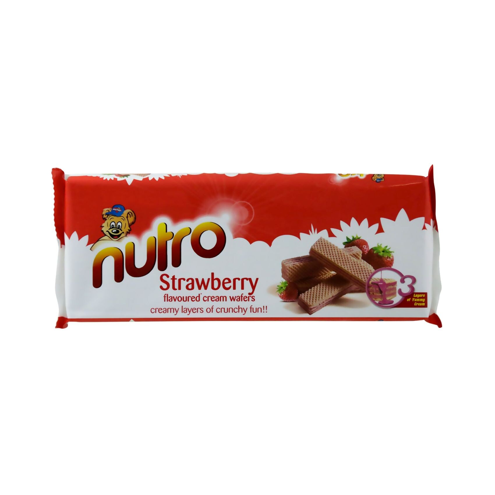 Buy Nutro Strawberry Flavoured Cream Wafers 75 gr Online | Carrefour ...