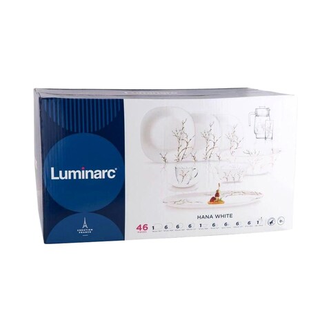 Buy LUMINARC DINNER SET 46 PCS WHITE Online | Carrefour Egypt