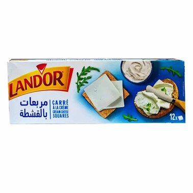 Buy Landor Square Cheese 12 Pieces 168GR Online | Carrefour Lebanon
