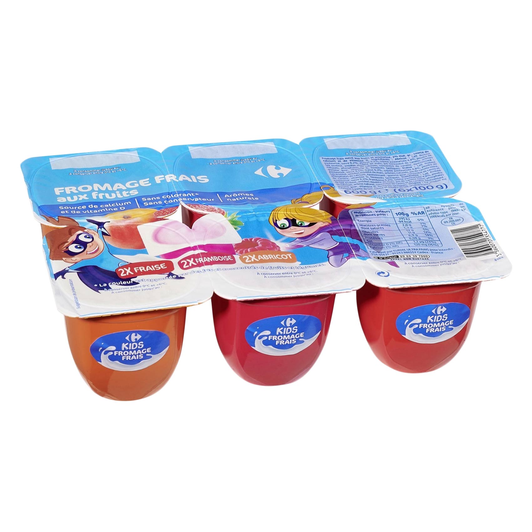 Buy Carrefour Kids Fresh Fruit Cheese 100g x Pack of 6 Online ...