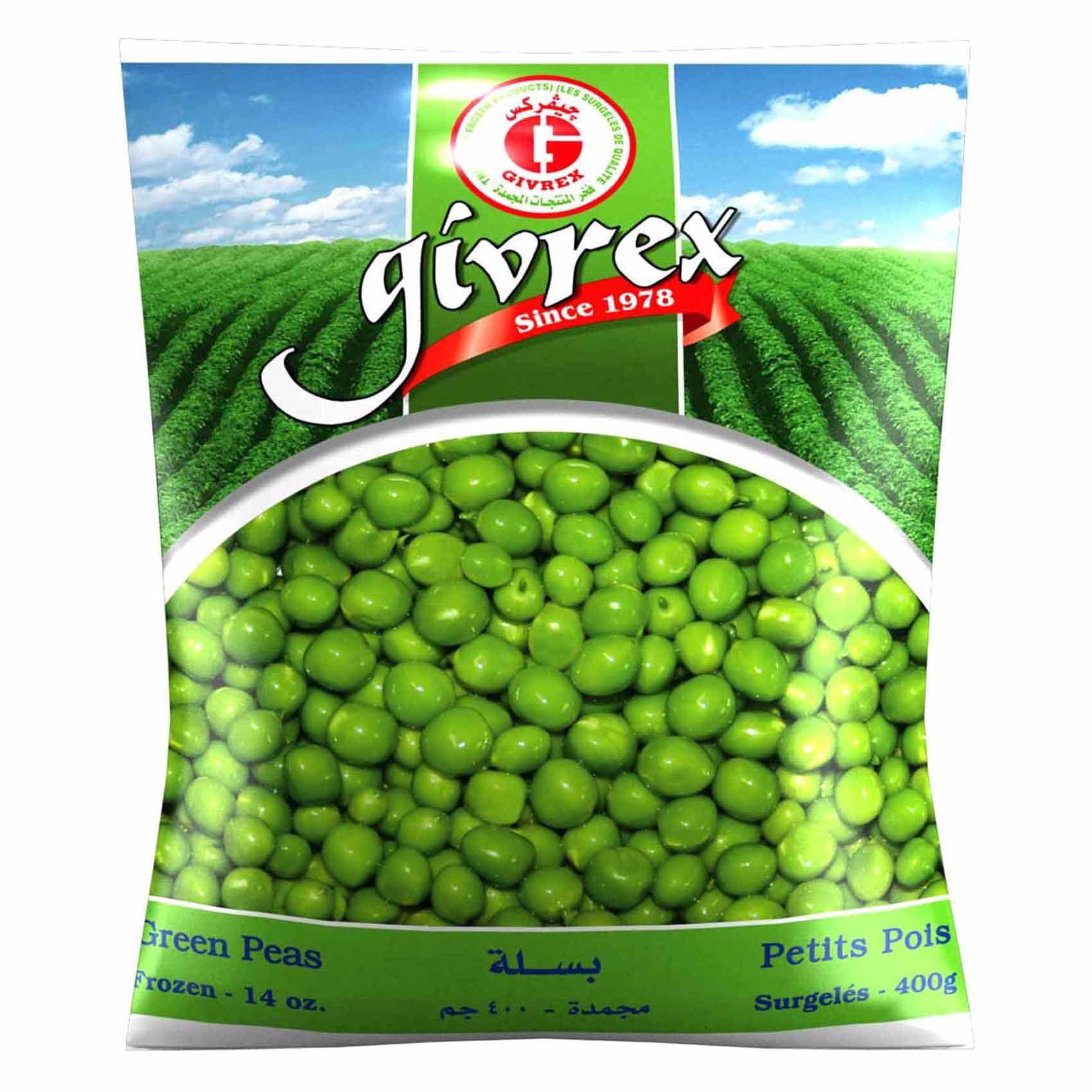 Buy Givrex Frozen Peas - 400 gram Online | Carrefour Egypt