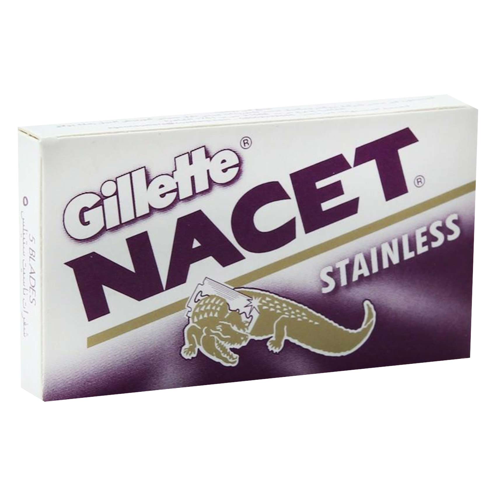 Buy Gillette Nacet Stainless Double-Edge Safety Razor Blades 5 Piece ...