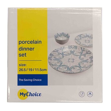 Buy MyChoice 18 Pieces Coupe Shaped Porcelain Dinner Set Online ...