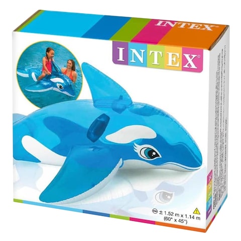 Buy Intex Lil' Whale Ride-On Inflatable Pool Float 60x45 Inch 3+ Years ...