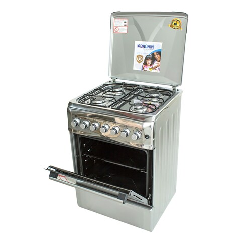Buy Bruhm Bgi66M40Nsn 4 Gas Cooker Silver 60X60Cm Online | Carrefour Kenya
