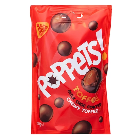Buy Poppets Milk Chocolate Coated Chewy Toffee 130g Online | Carrefour ...